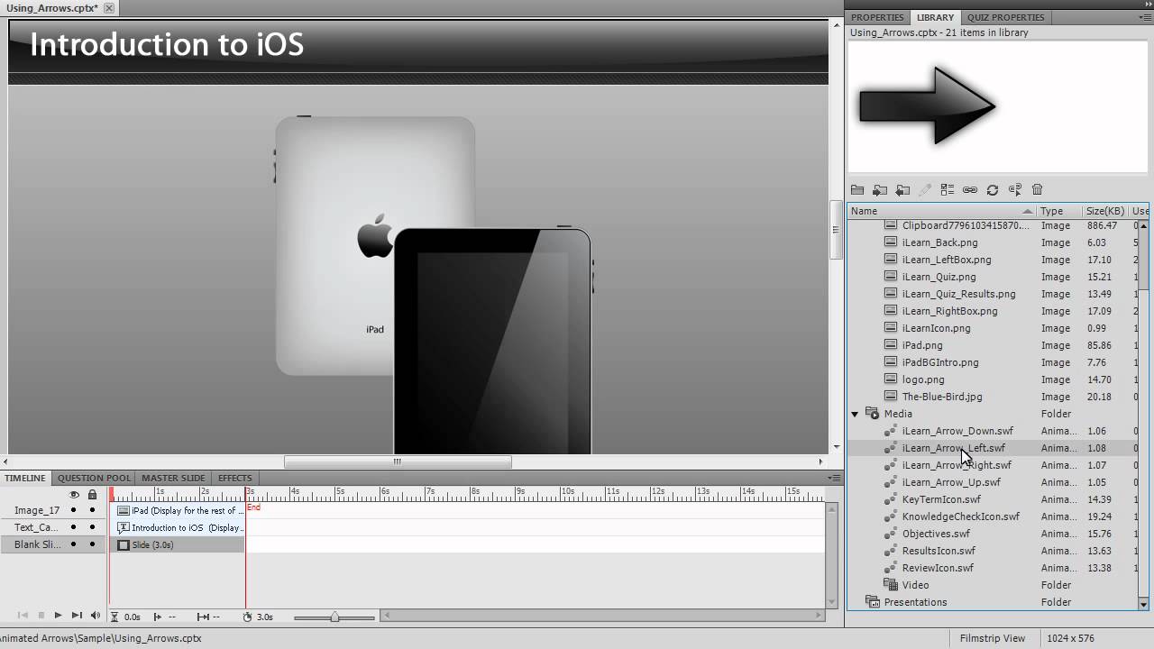 Rapid Tip: Using Arrow Animations in Captivate - YouTube