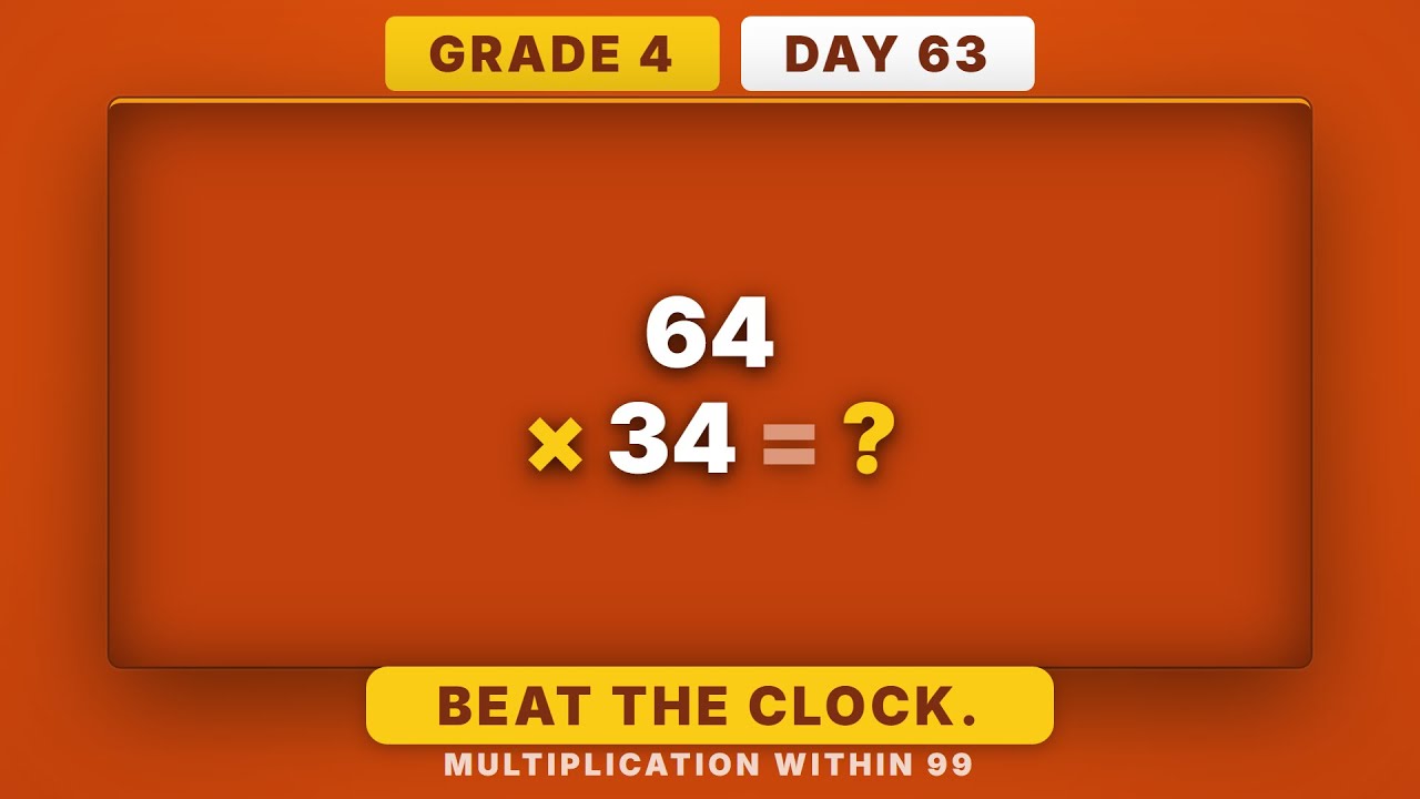 2-Digit × 1-Digit Multiplication Mastery | Grade 4 Daily Math Challenge ...