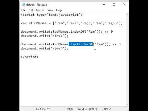 JavaScript Array Methods | indexOf() & lastIndexOf() - JavaScript #shorts 95 - YouTube