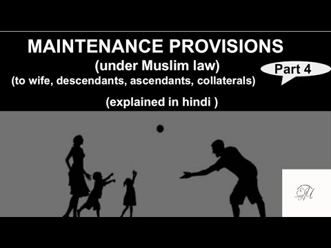 Maintenance to wife, parents, children,relatives||Muslim law - YouTube