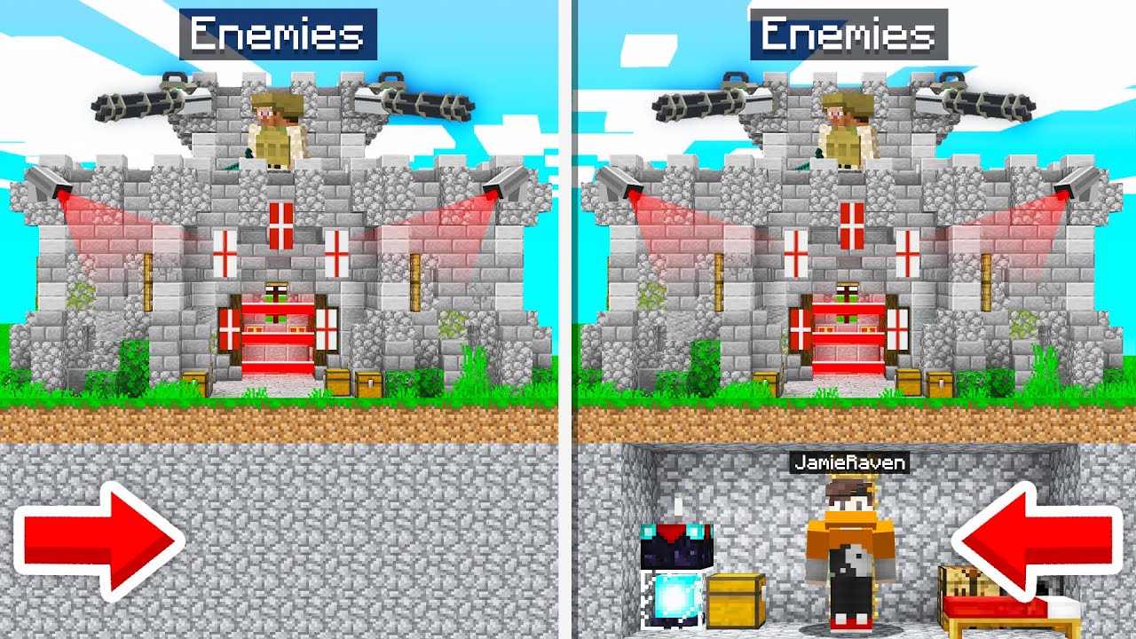 CAUGHT Inside An Enemies Minecraft Base! (Minecraft War) - YouTube