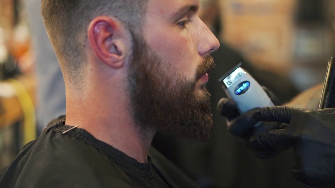 Barber Beard Trim and Haircut (Highlight) - YouTube