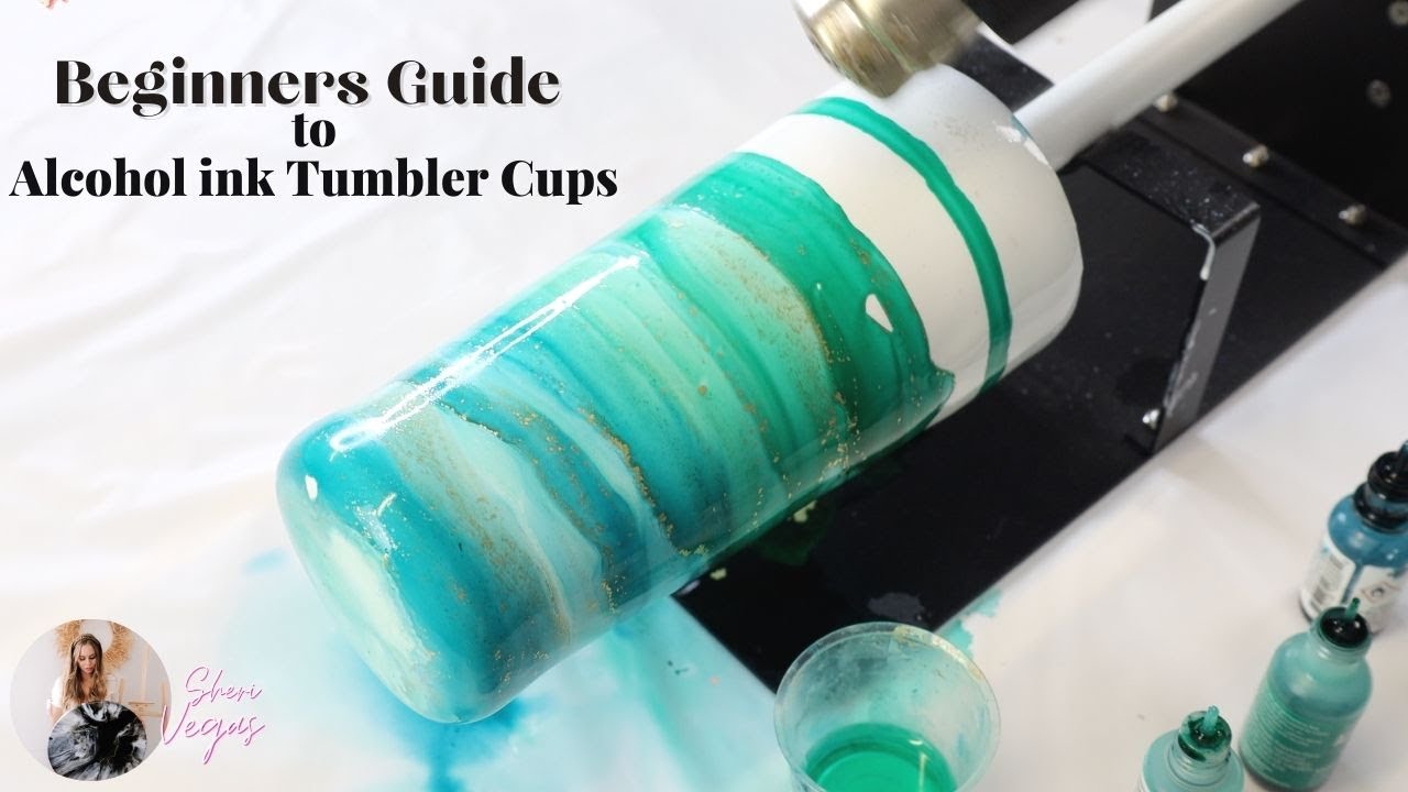 How to Apply Alcohol Inks on Tumbler Cups 2 Different Ways For ...