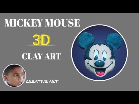 Mickey Mouse clay modeling by Abhay Kishor @creativeart7316 - YouTube