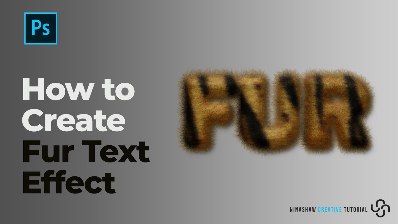 How to Create Fur Text Effect | Photoshop Tutorial - YouTube