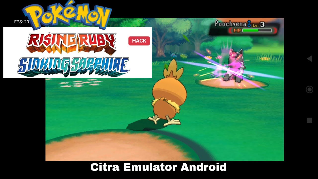 Pokemon Rising Ruby & Shinking Saphire On Citra Emulator Android, it's ...