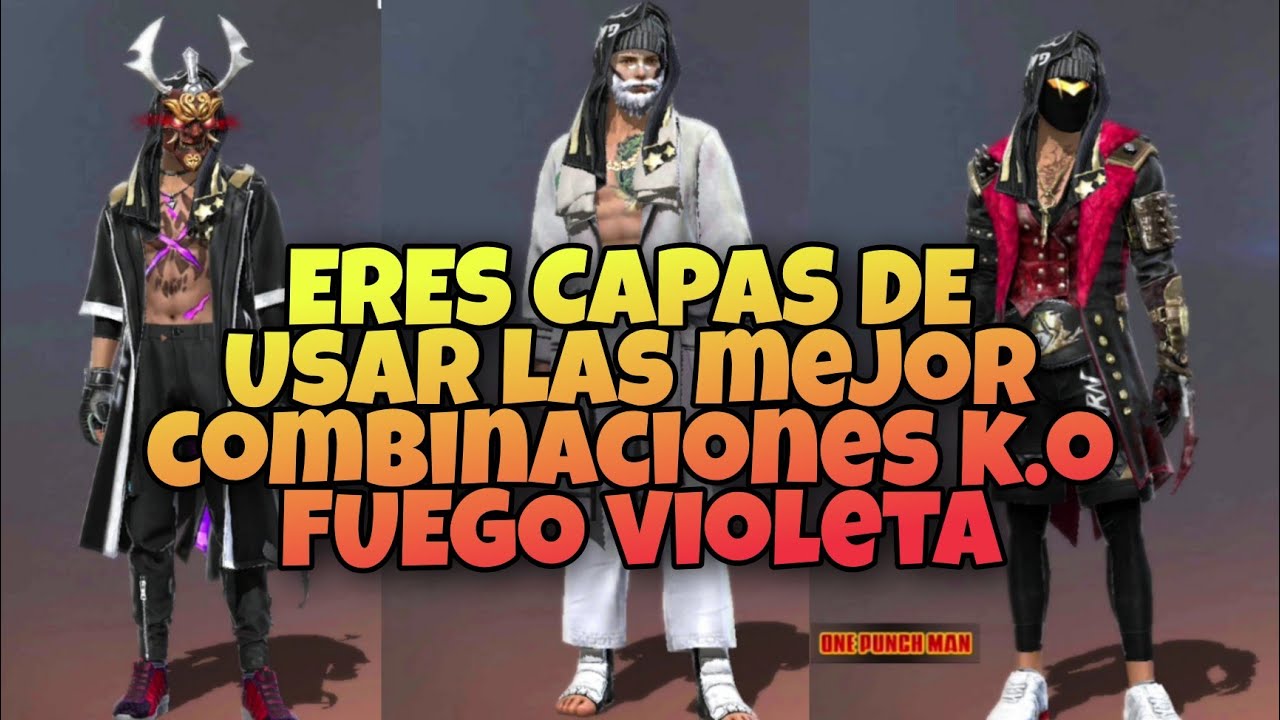 MEJORES COMBINACIONES DE ROPA PARA FREE FIRE *fuego violeta* "COMBIERTE ...