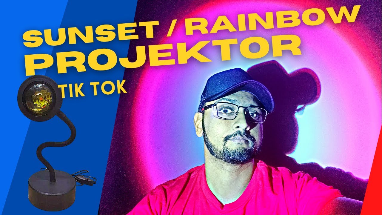 Lampu Projektor VIRAL Tik Tok Rainbow Sunset Lamp - Review (BM) - YouTube
