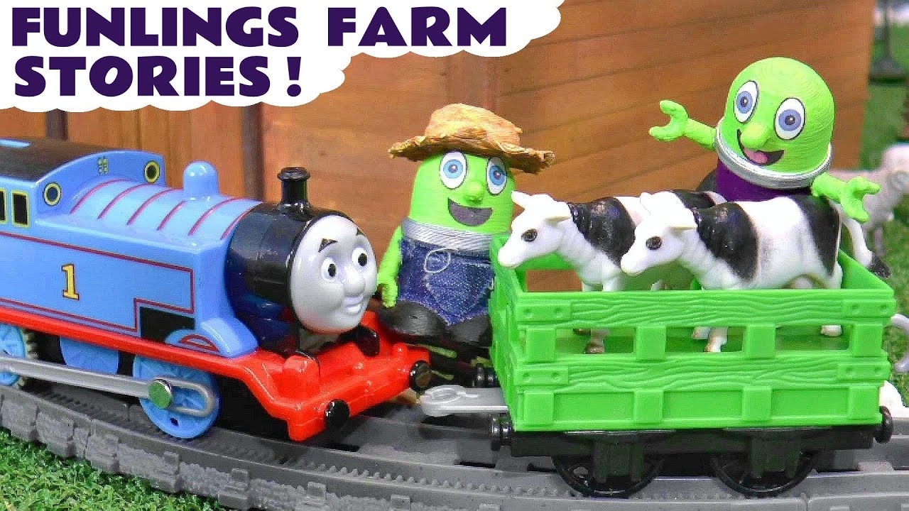 Funlings On The Farm Fun Animal Stories with Toy Trains - YouTube