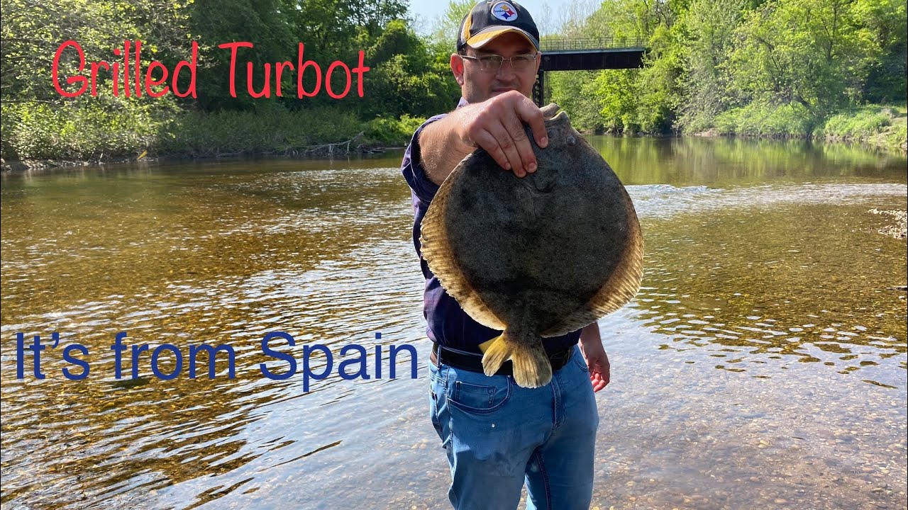 Grilling Turbot on a barbecue in Stunning Natural Surroundings - YouTube