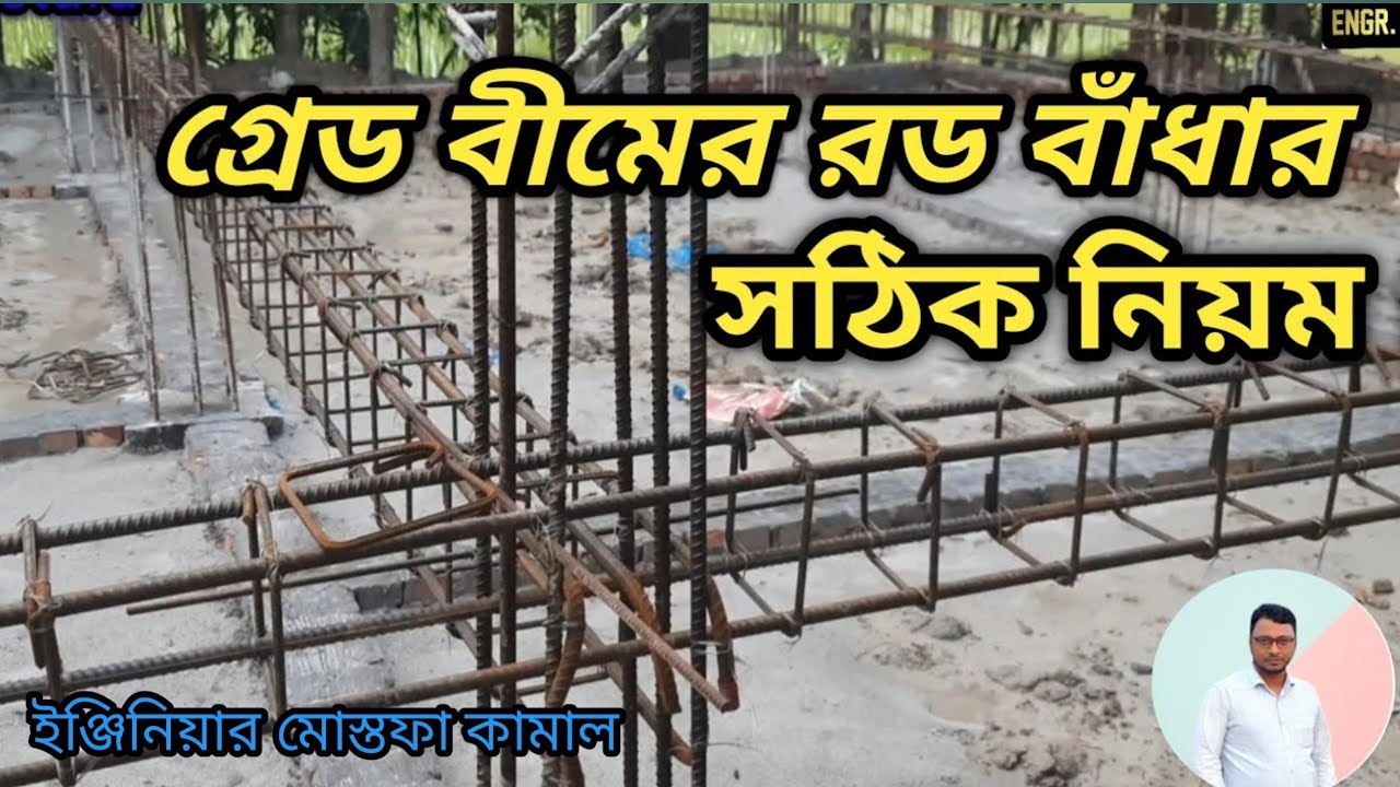 Grade Beam Reinforcement Details। গ্রেড বীমে রড বাঁধার সঠিক তথ্য বা ...