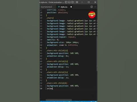 CSS Starfield Animation in HTML CSS #shorts - YouTube