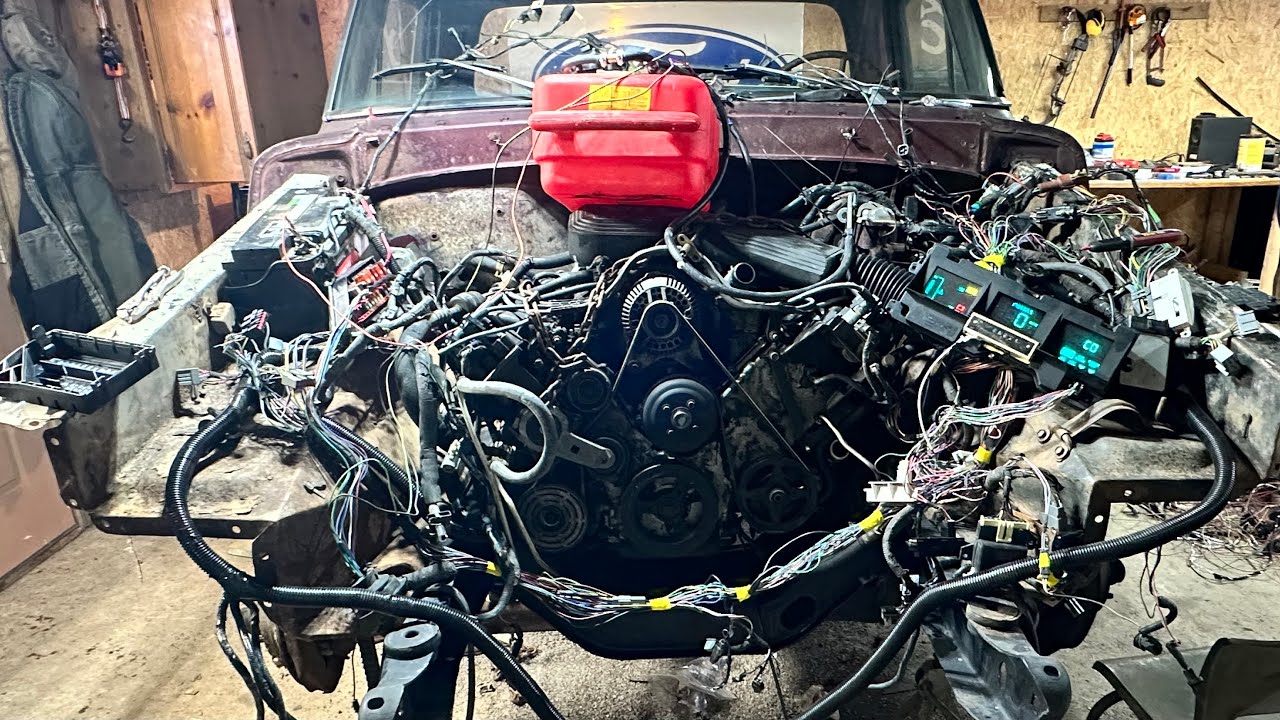 BUDGET BUILD 69 F100 4.6 SWAP!!! GETS WIRING AND WILL IT START ON THE ...