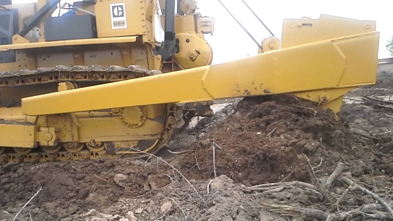 Caterpillar D8H Dozer with Root Plow - YouTube