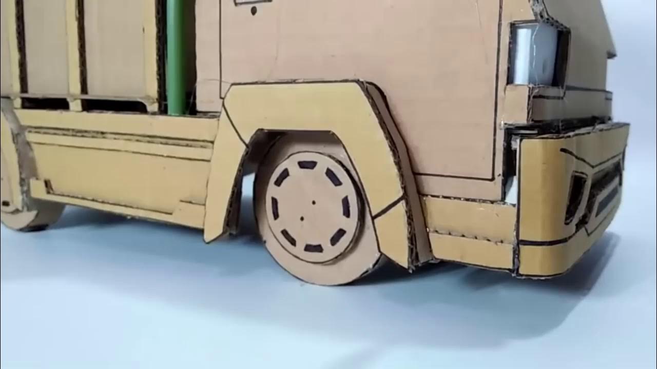 cara membuat miniatur L300 dari kardus - YouTube