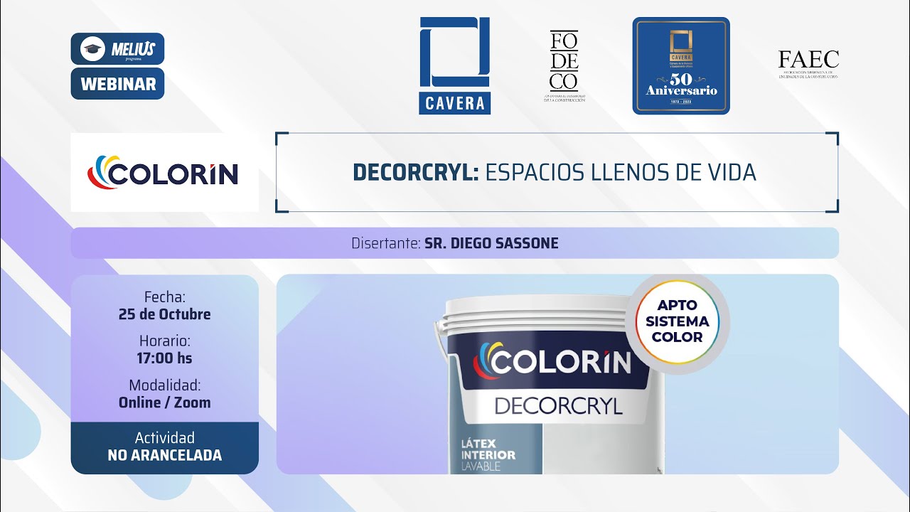 Webinar COLORÍN "DECORCRYL: ESPACIOS LLENOS DE VIDA" - YouTube