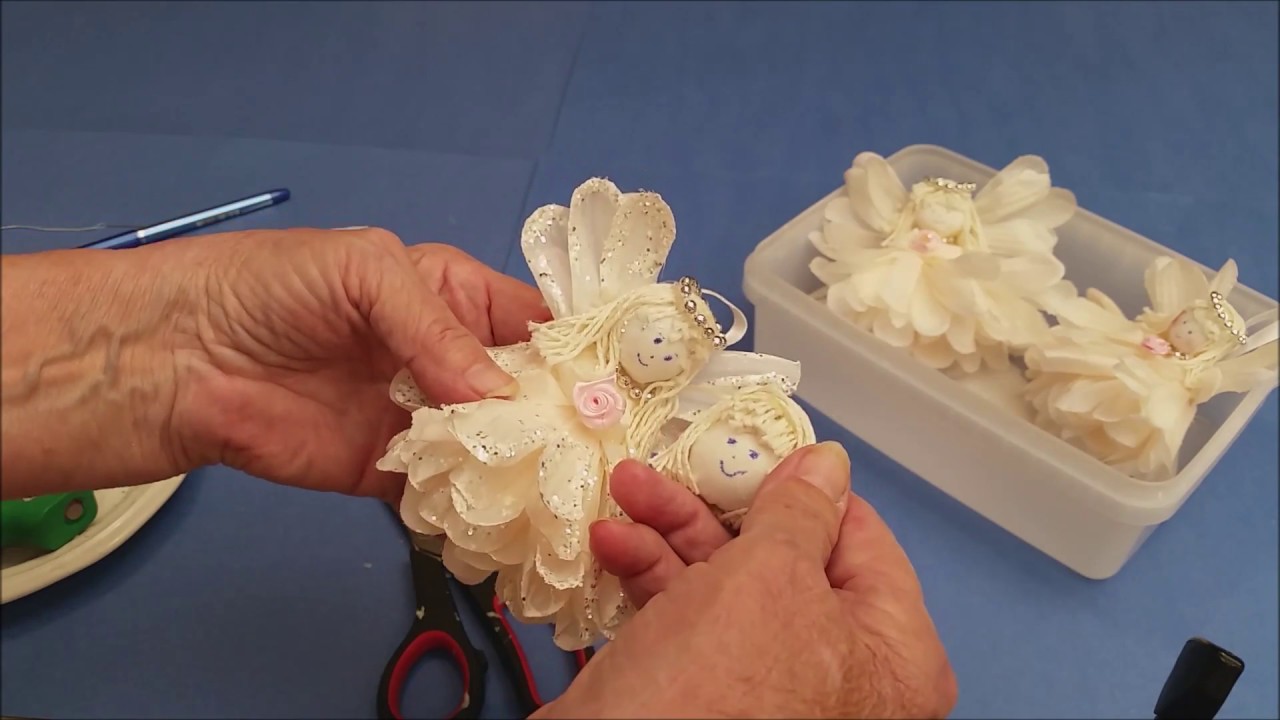 Making an Angels Head ..(Part 2 of Making a Gorgeous Flower Angel ...