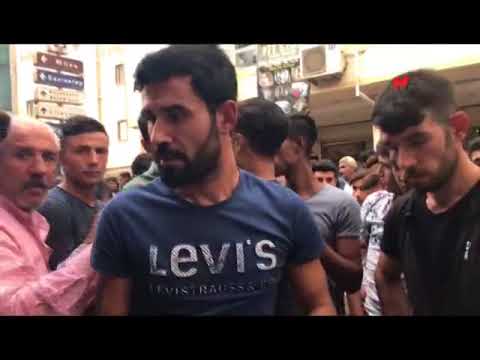Seyyar satıcılardan zabıtaya tepki