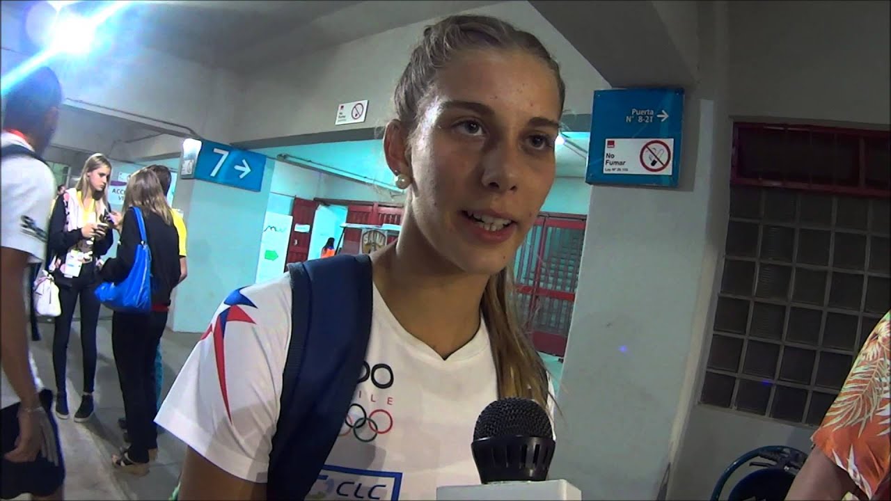 Isidora Jiménez luego de su primer día de competencias en Santiago 2014 ...