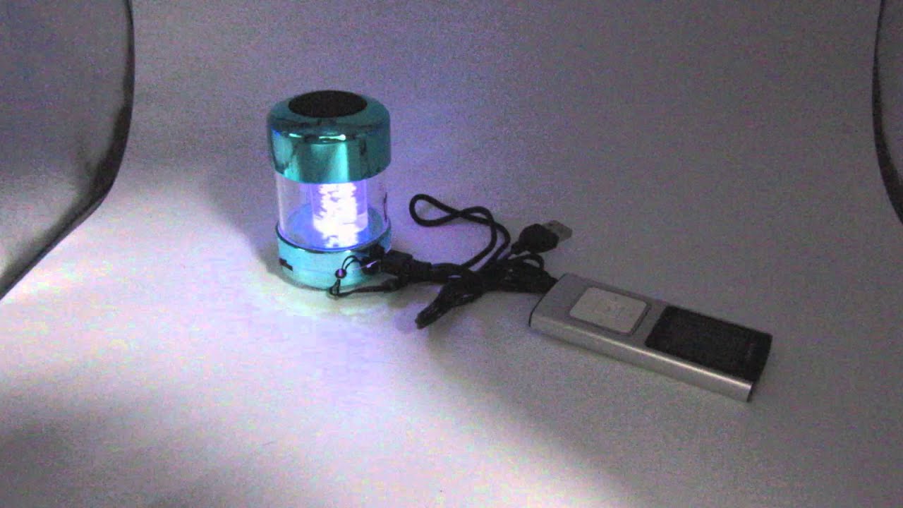 Bubble speaker plays songs from mp3 player - YouTube