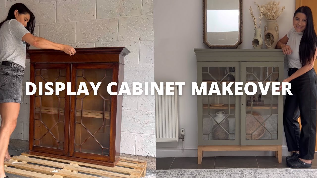 EASY DIY Display Cabinet Makeover! - YouTube