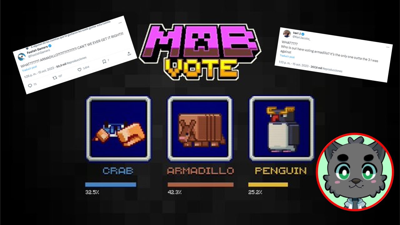 MOJANG HACE PUBLICO EL RESULTADO DE LA MOB VOTE, STREAMERS Y EL FANDOM ...