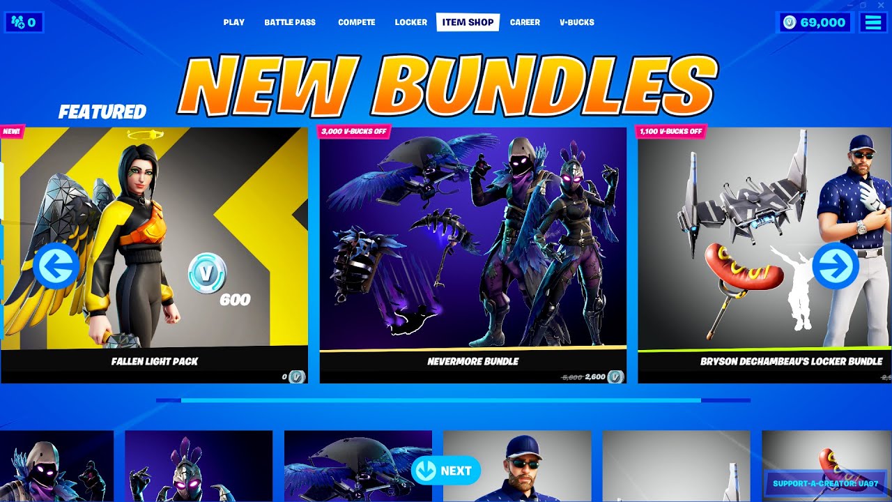 All New Updated Bundles/Locker Bundles (Nevermore, Fallen Light Pack ...