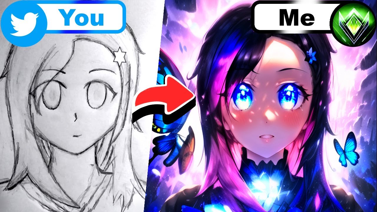 AI colors your drawings - Stable Diffusion Controlnet - Sketch lineart ...