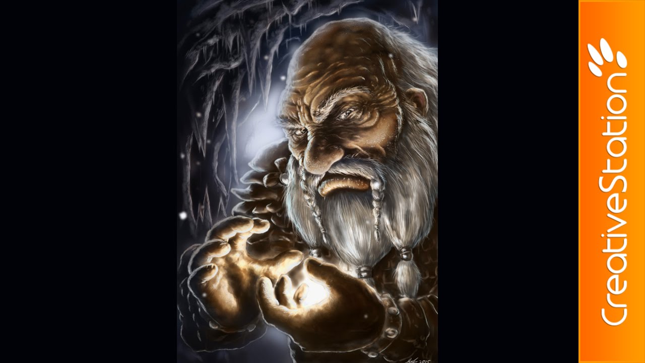 Greedy Dwarf - Speed Painting (#Photoshop) | CreativeStation - YouTube