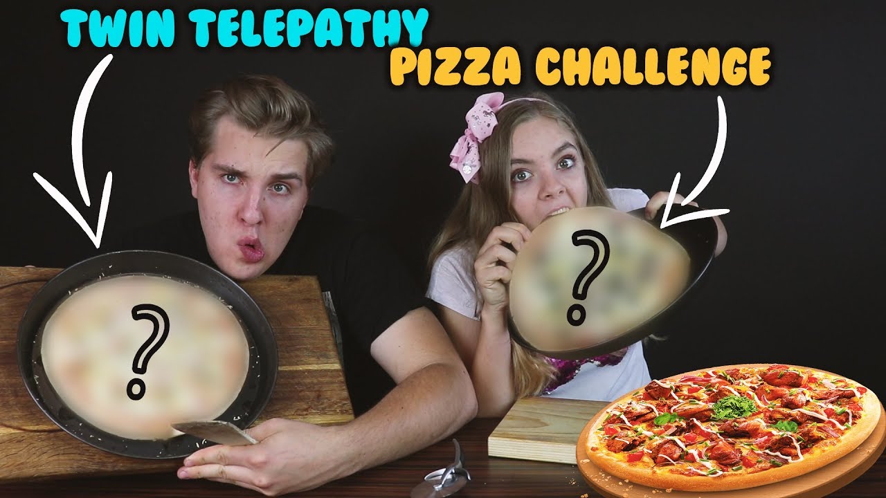 Twin telepathy PIZZA challenge /LEA - YouTube