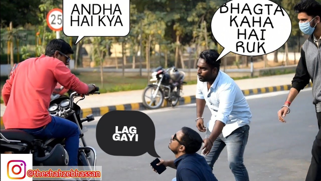 Prank Video BLIND MAN RIDING BIKE || Best prank video - YouTube