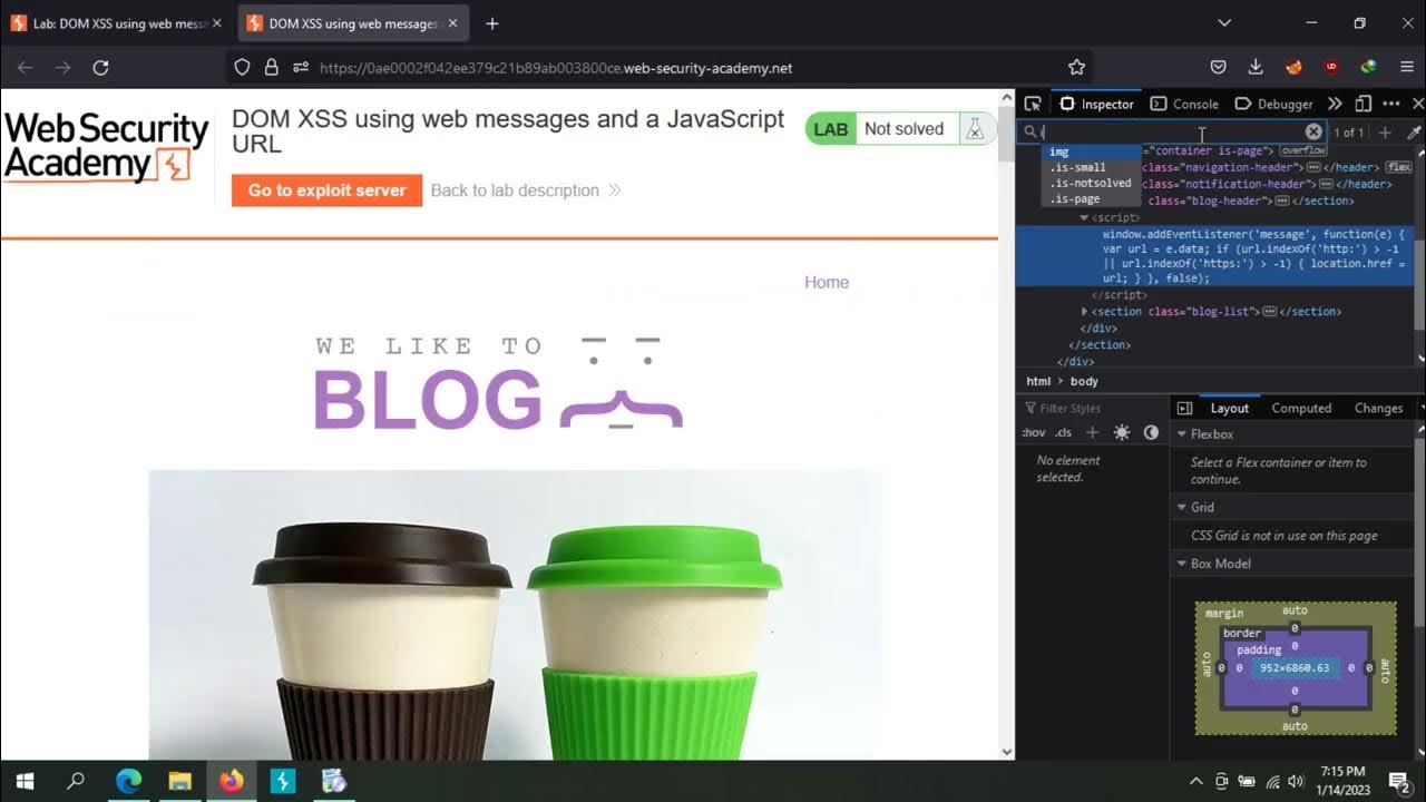 DOM XSS using web messages and a JavaScript URL Burp Suite ( SOLVED ) - YouTube