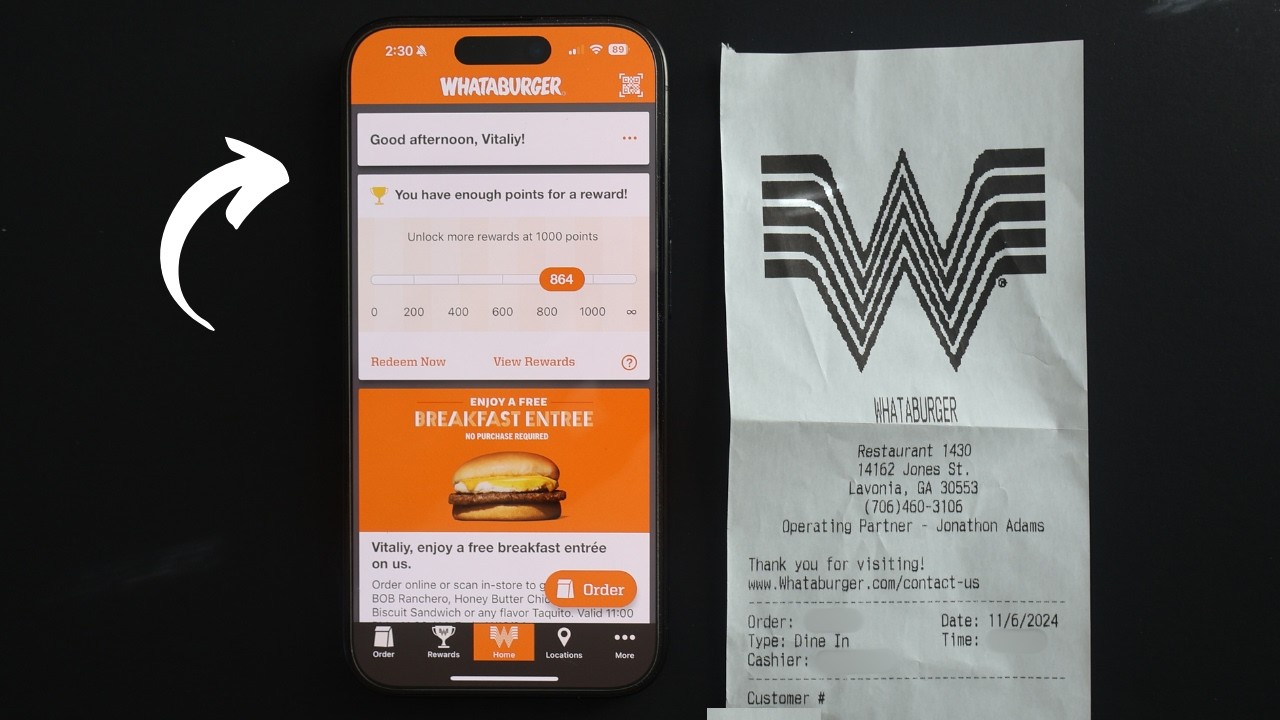 How To Submit Receipt In The Whataburger App - YouTube
