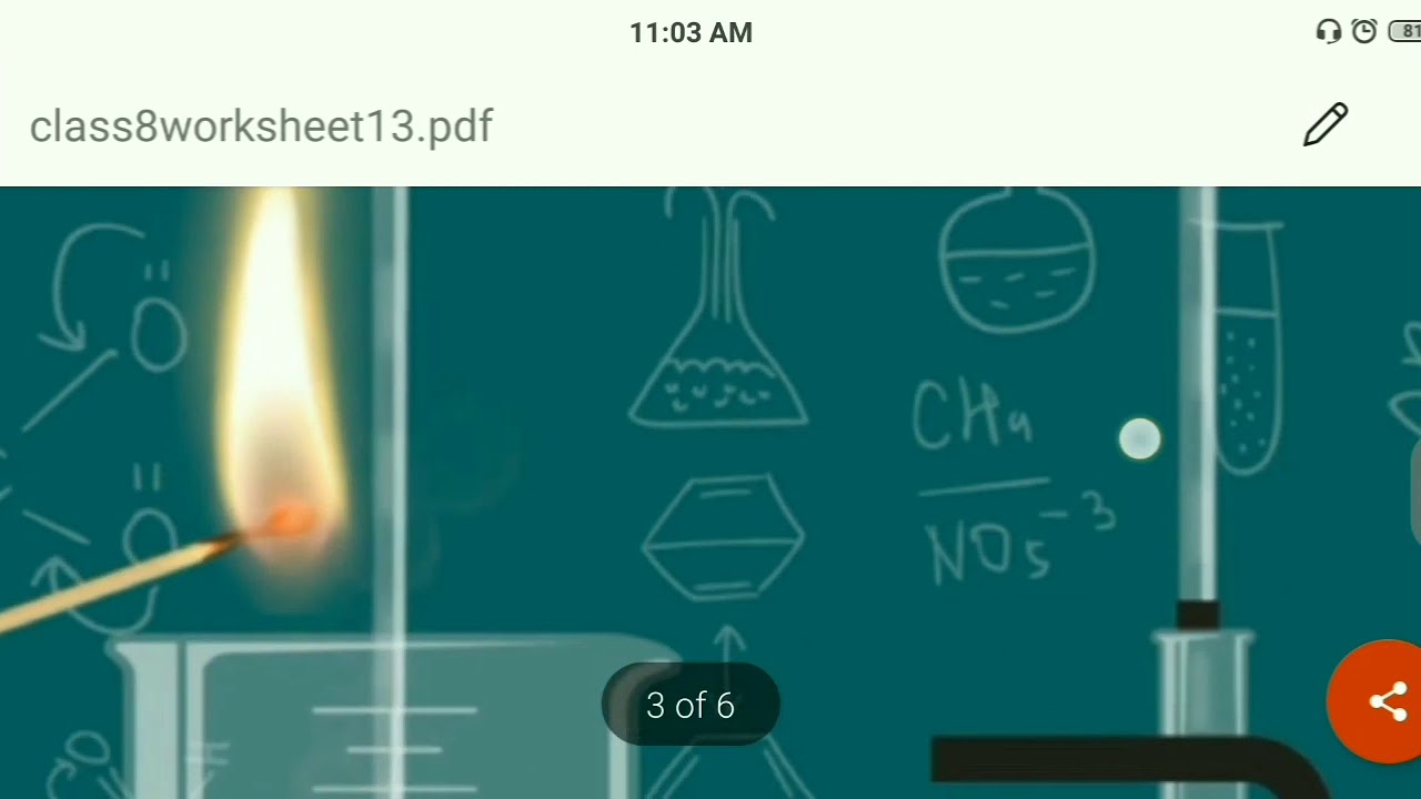 DoE Science worksheet no.13, Class-8, पाठ-4(पदार्थ: धातु और अधातु,part ...