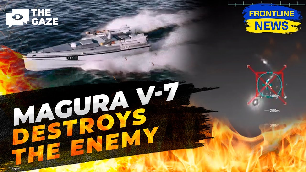 MAGURA V-7 IN ACTION! New Ukrainian DRONES destroy Russian TARGETS ...