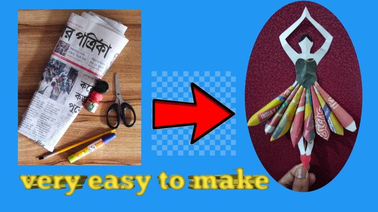 how to make a doll with paper/nan drawing - YouTube
