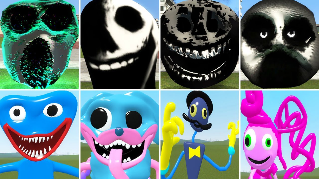 NEW POPPY,DJ,PJ MOON SUN LONG LEGS SLIDE HELLO NEIGHBOR vs Roblox Doors ...