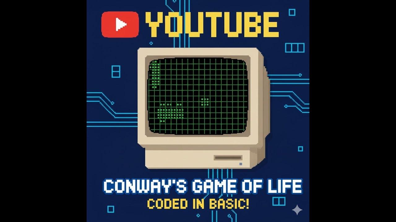 QBasic Coding Challenge: Implementing and Generalizing Conway's Game of Life - YouTube