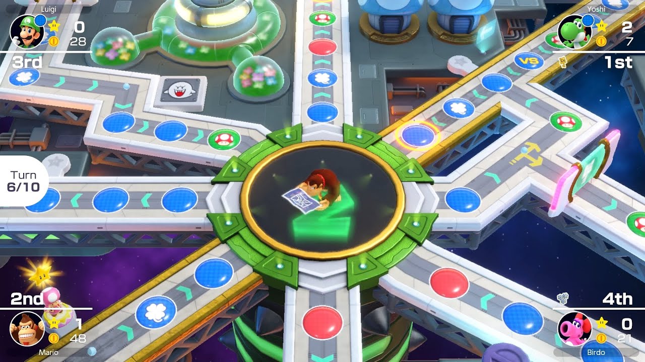 Mario Party Superstars #683 Space Land Donkey Kong vs Birdo vs Yoshi vs ...