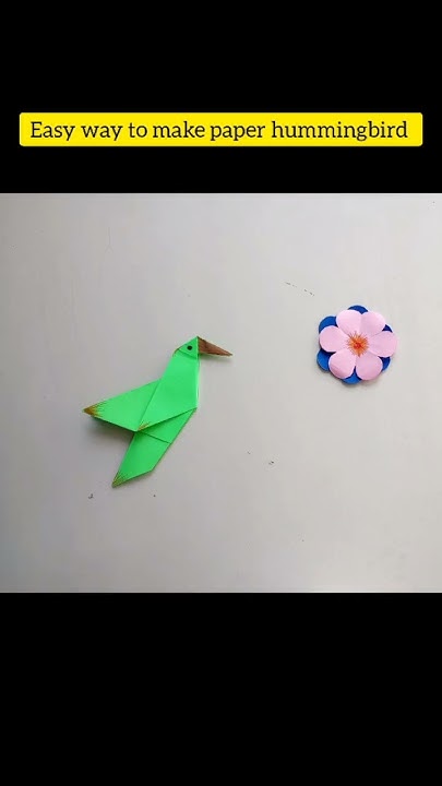 Paper hummingbird craft #art #papercraft #hummingbird #easycraft - YouTube