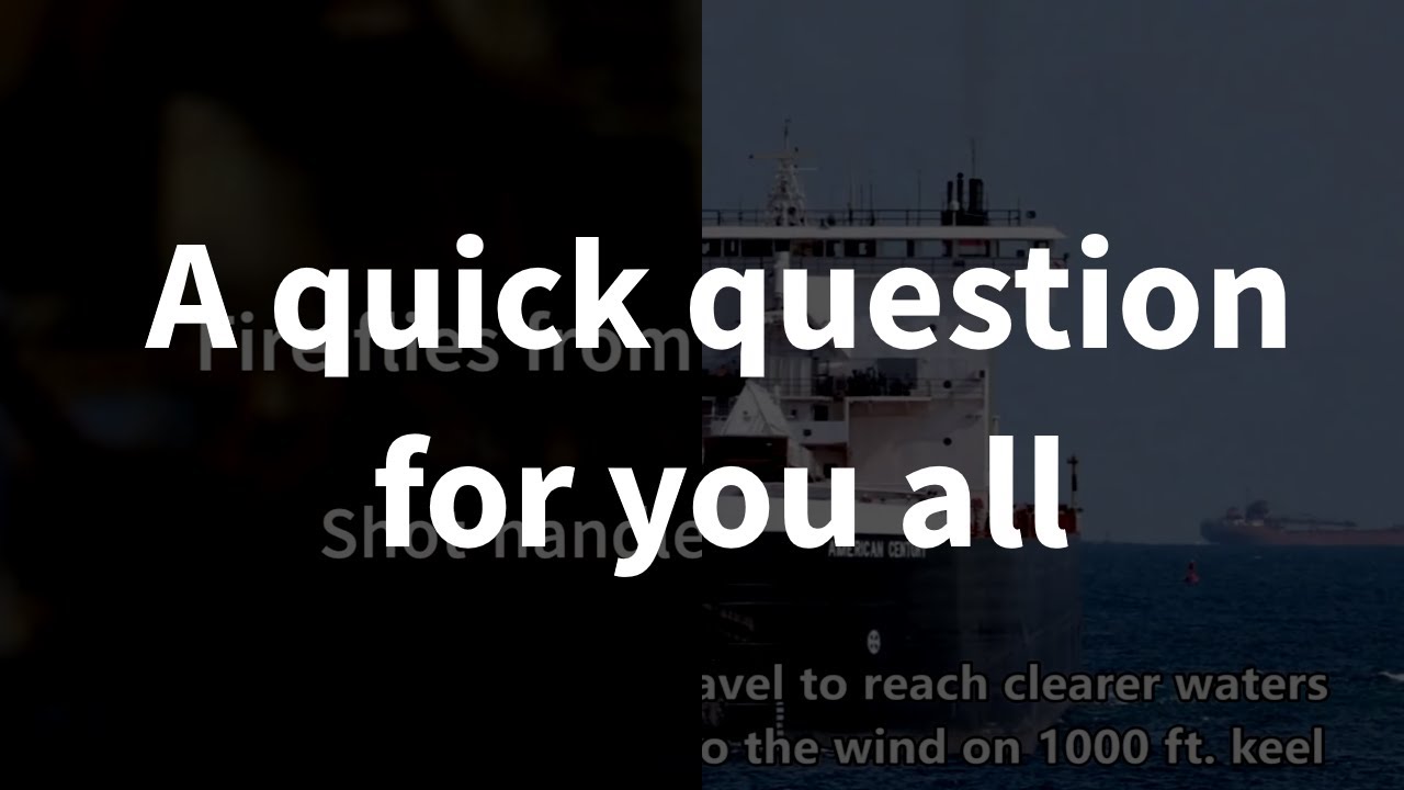 A quick question for you all - YouTube