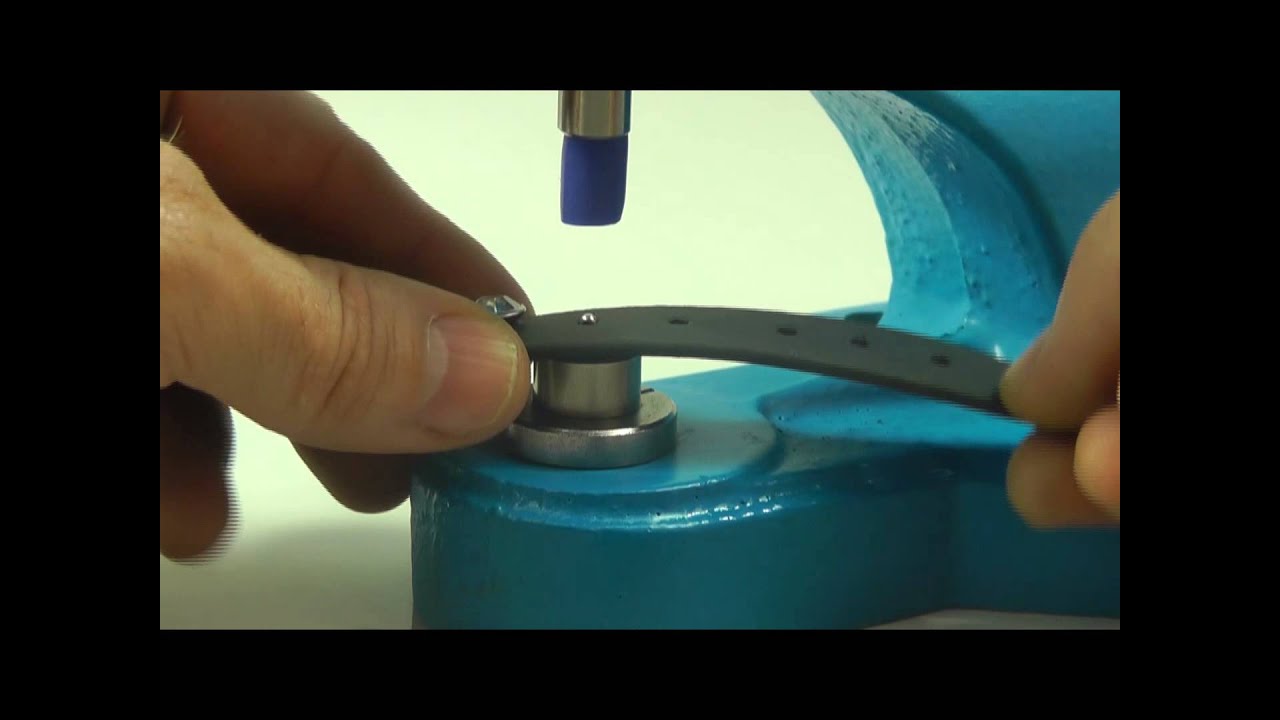 Hohlniete Niete Setzen verarbeiten mit Handpresse - YouTube