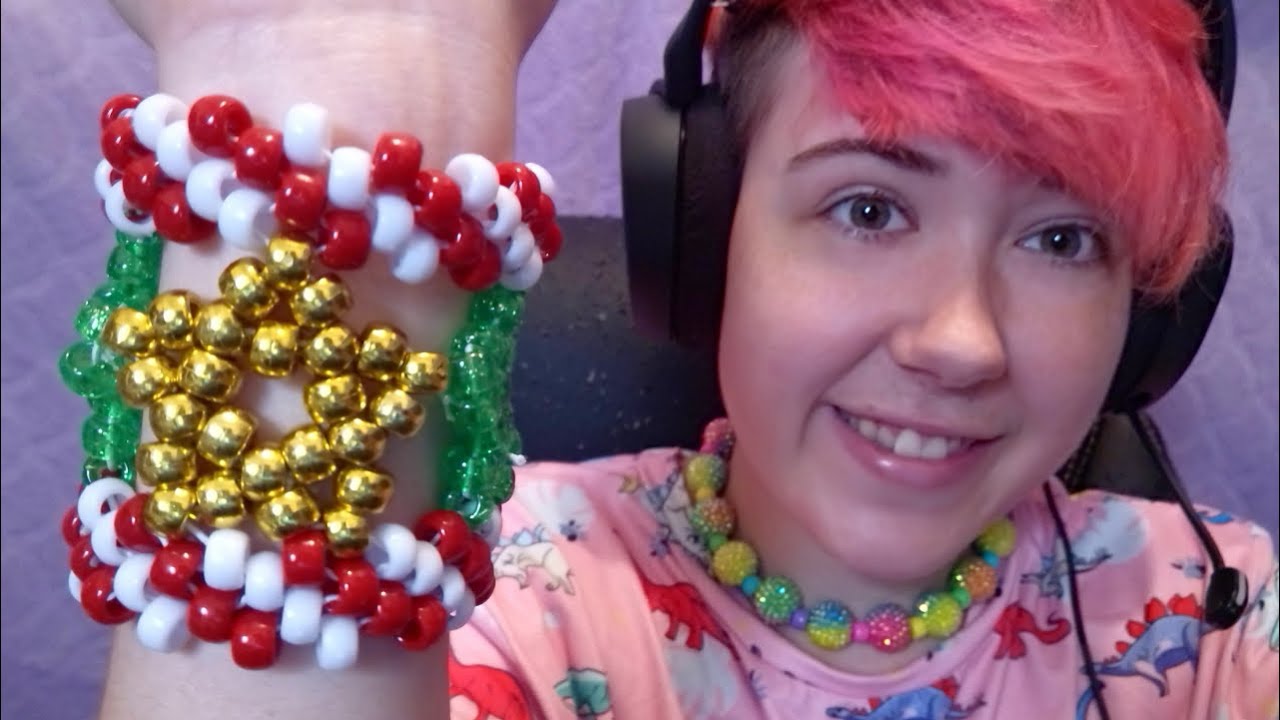 Kandi Star Cuff Tutorial - YouTube