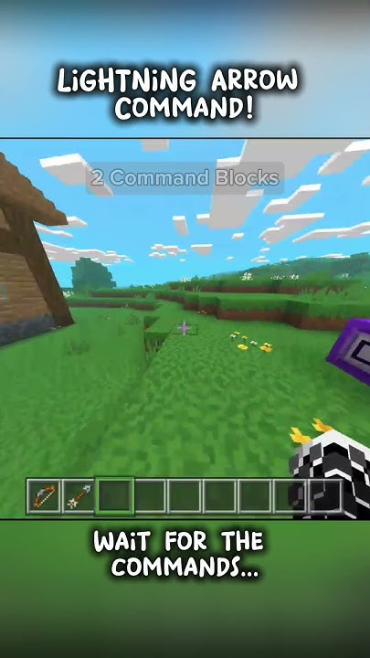 LIGHTNING Arrow Commands In Minecraft Bedrock! ⚡ #minecraft #bedrock #commands #minecraftconsole ...