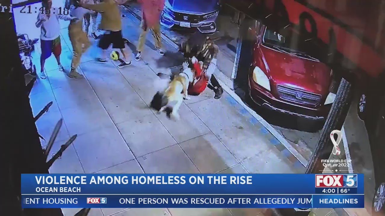 Violence among homeless on the rise in Ocean Beach - YouTube