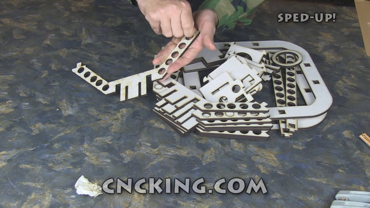 CNCKing.com: Laser Cutting & Assembly of Platform Crane B - YouTube