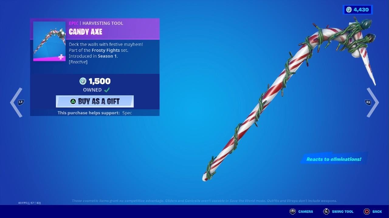 *RARE* Candy Axe Pickaxe is Back! (Fortnite Battle Royale) - YouTube