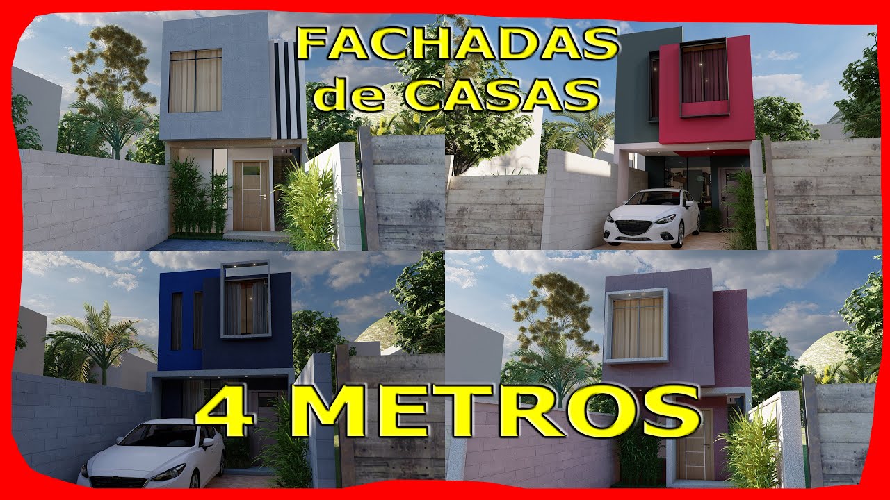 FACHADAS De CASAS MODERNAS PEQUE AS De 4 Metros De Frente Ideas Y FACHADAS De CASAS MODERNAS PEQUE AS De 4 Metros De Frente Ideas Y
