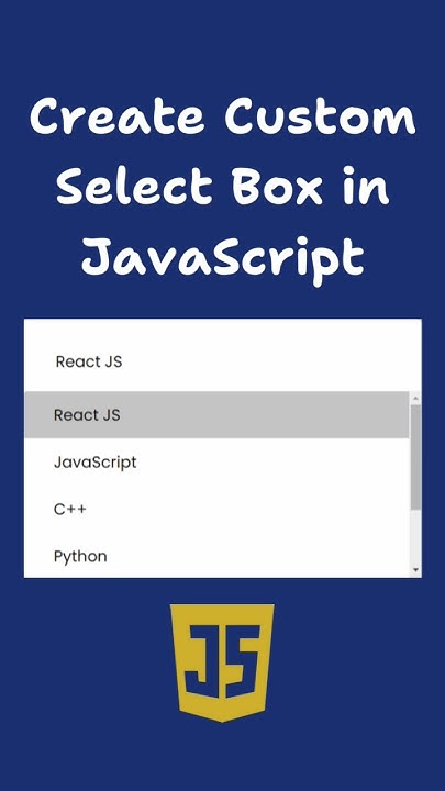 Develop Custom Select Box Input With Value Selection in JavaScript | HTML CSS and JavaScript ...