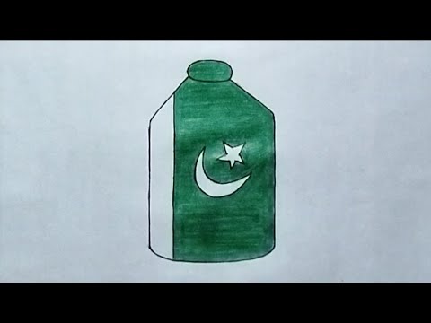 Pakistan Flag Drawing | Easy Flag Painting Step by Step | How to Draw ...